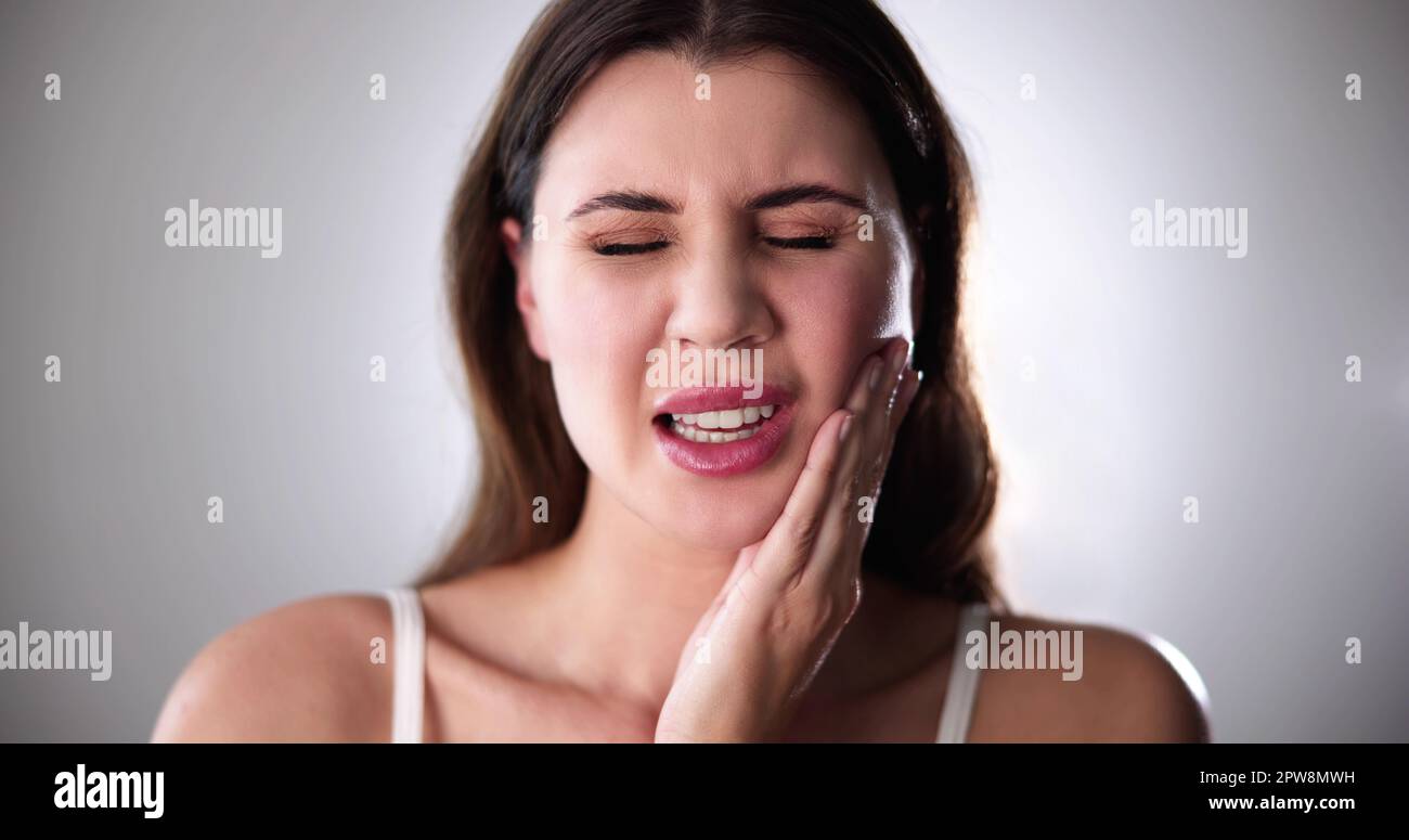 Sore Tooth And Decay. Woman Dental Health. Teeth And Mouth Stock Photo ...