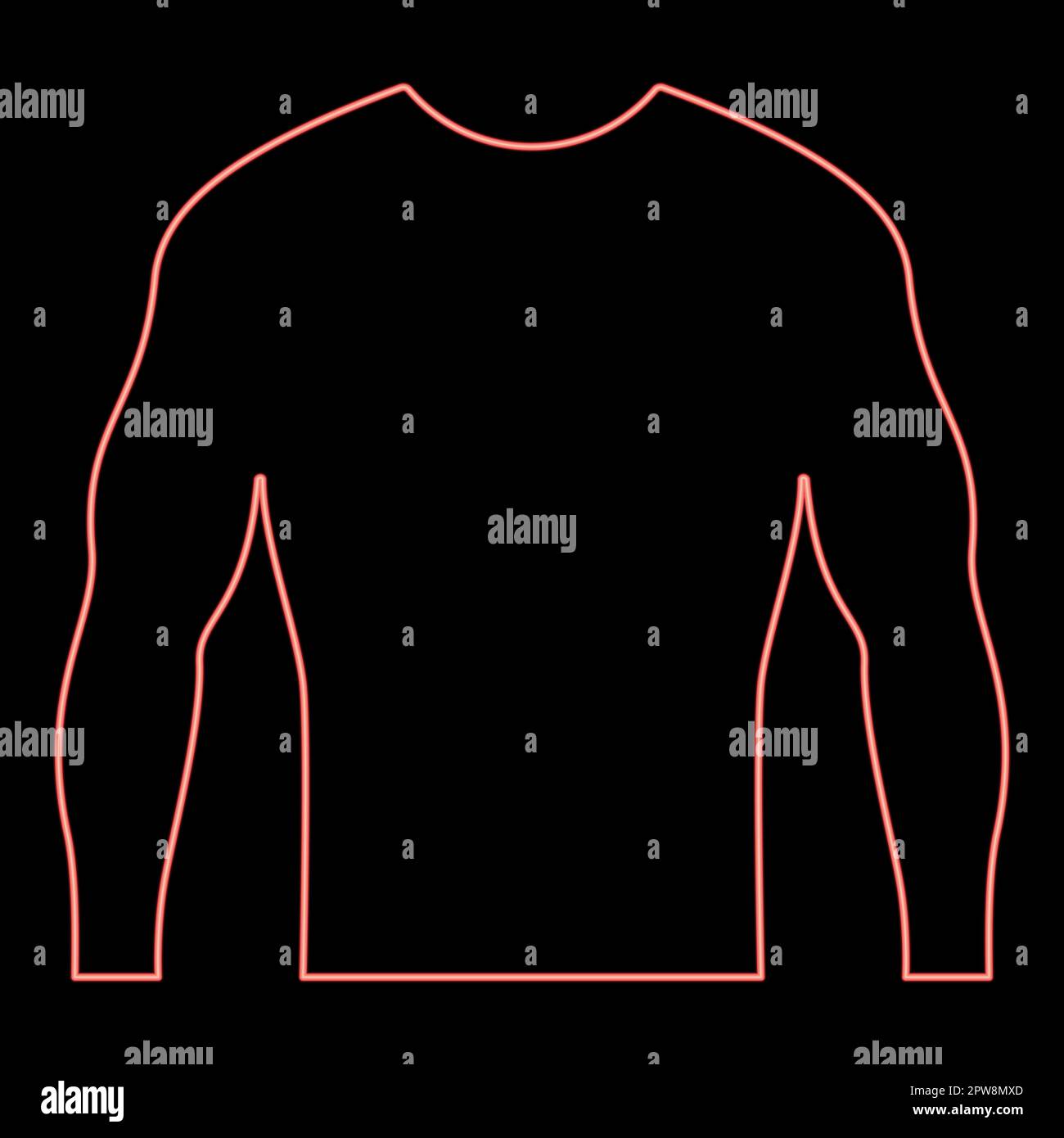 Neon rushguard Rashguard red color vector illustration image flat style ...