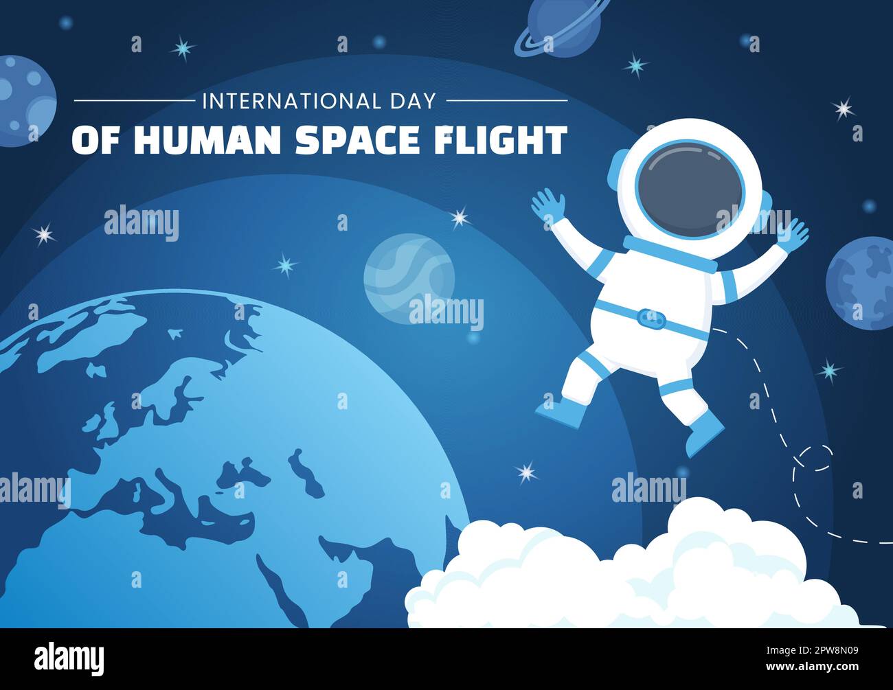 International Human Space Flight Day on April 12 Illustration with ...