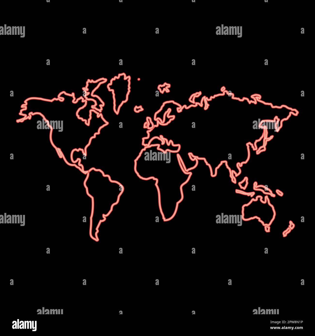 Vector illustration world red Stock Vector Images - Alamy