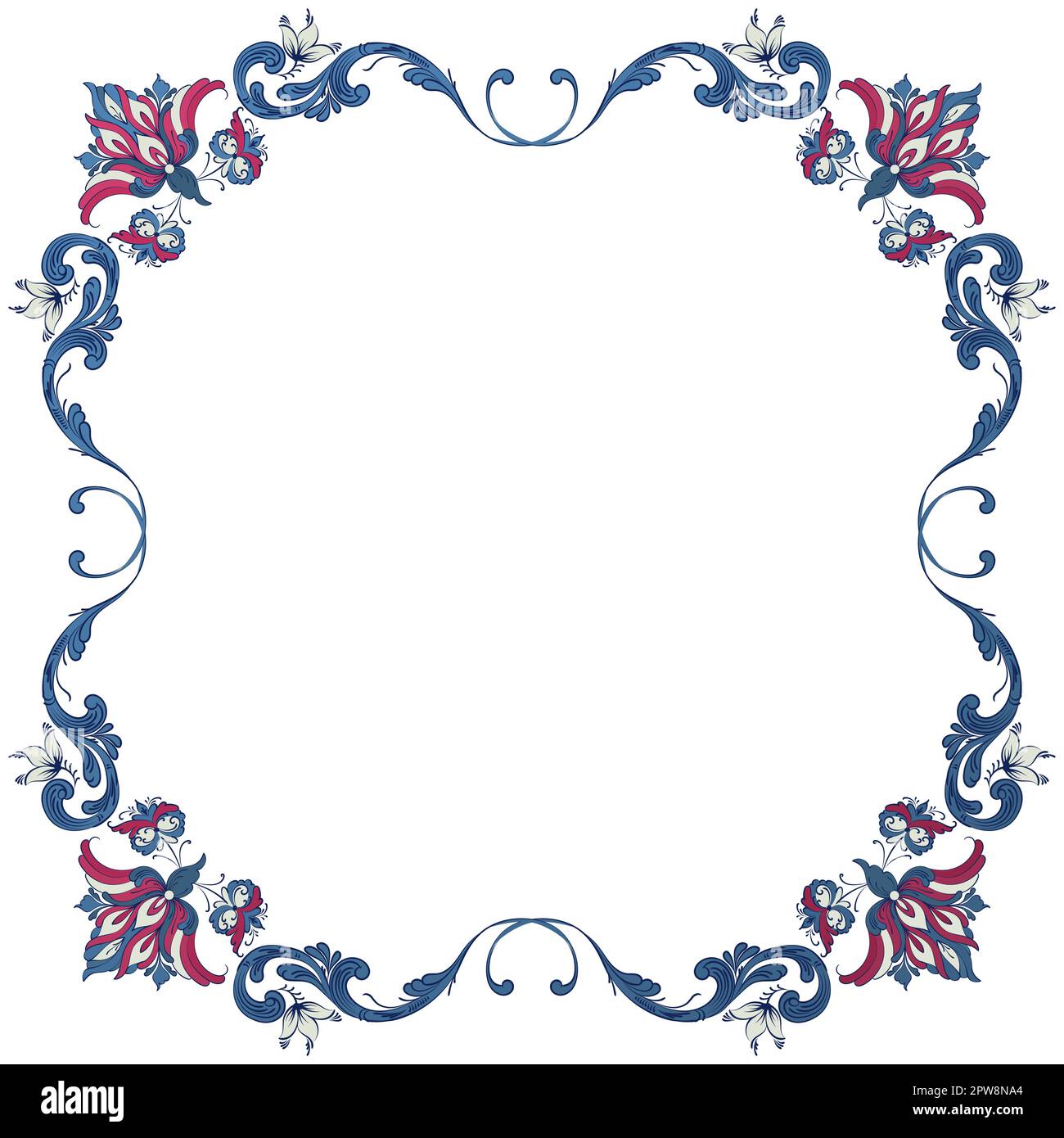 Rosemaling frame 4 Stock Vector Image & Art - Alamy