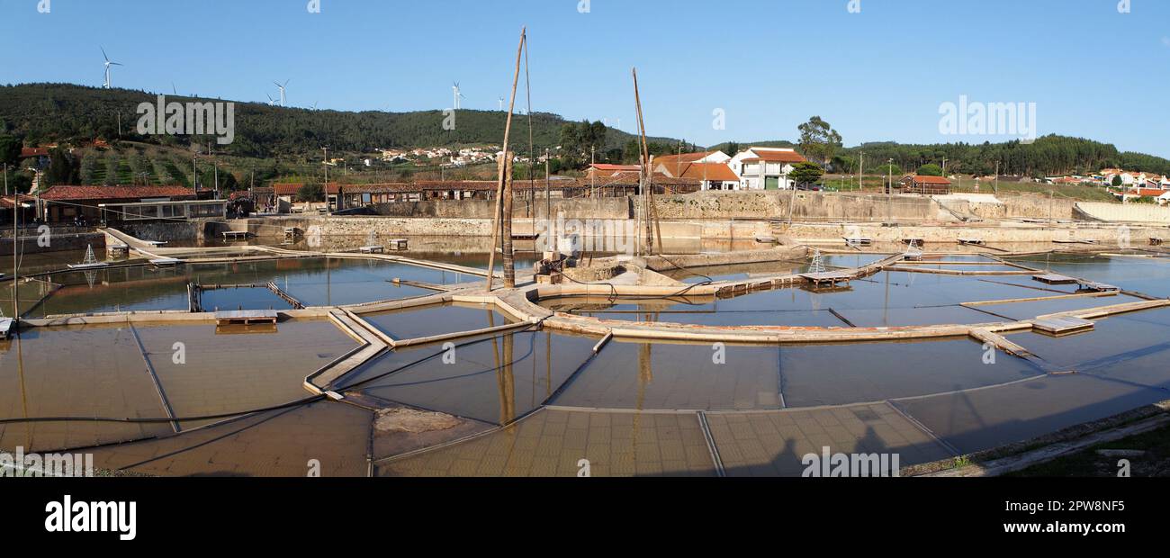 Fonte da Bica Salt Flats, aka Salinas de Rio Maior, system of shallow ...