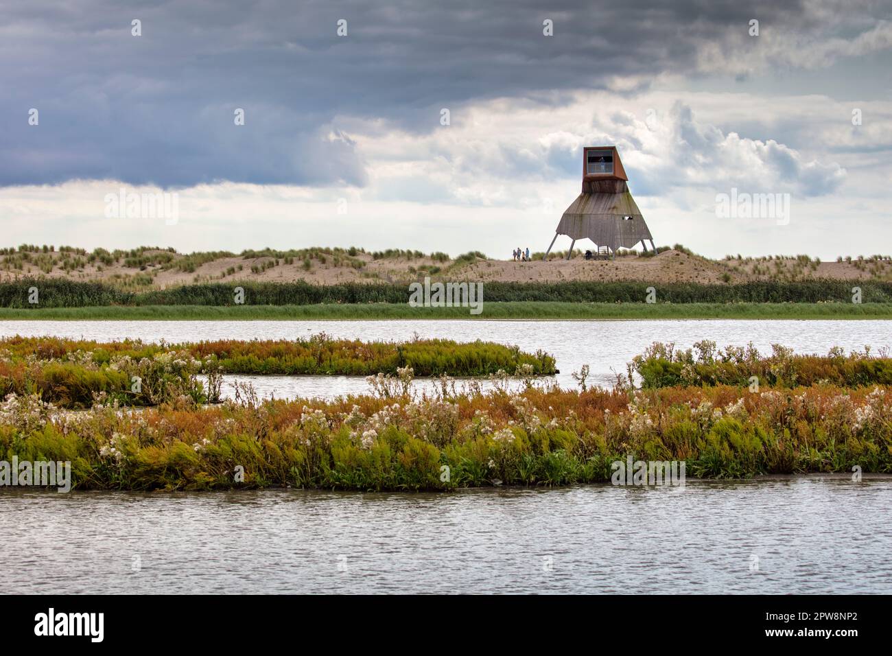The Netherlands, Lelystad, The Marker Wadden, an artificial archipelago ...