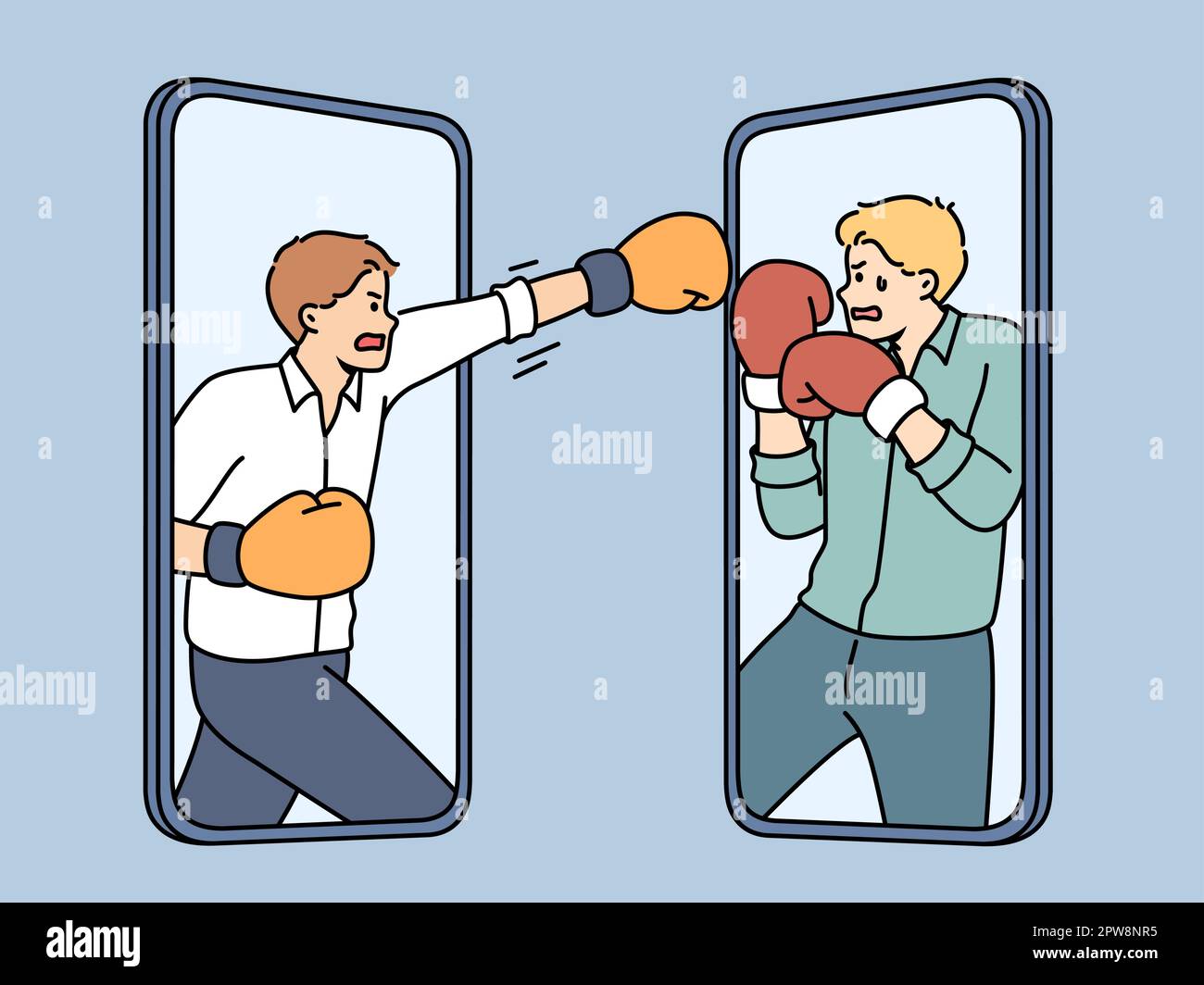 Fighting internet Stock Vector Images - Alamy