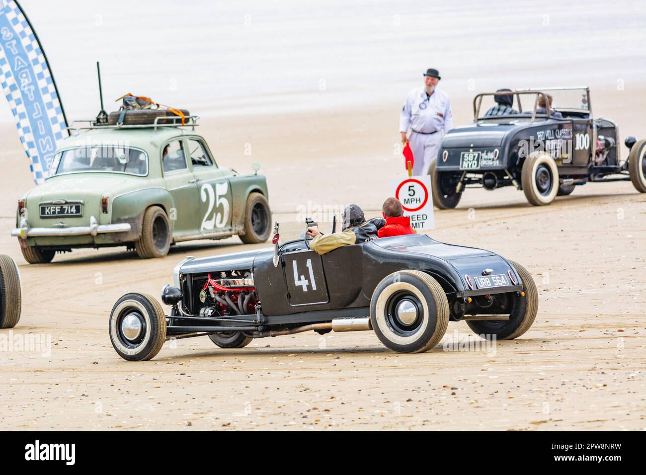 Race the Waves car racing event at Bridlington Stock Photo - Alamy