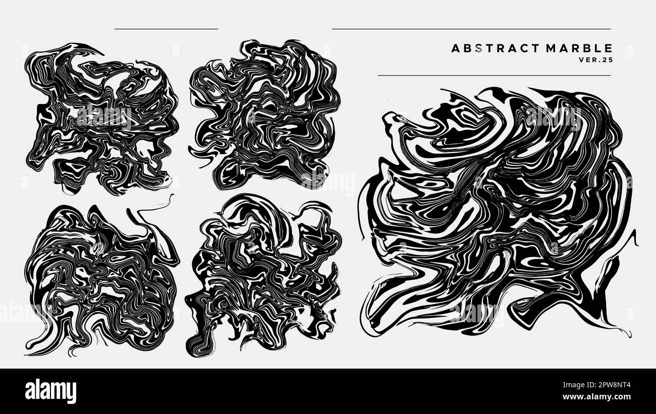 Modern abstract line wave liquid oil painting design. Cool marble ...