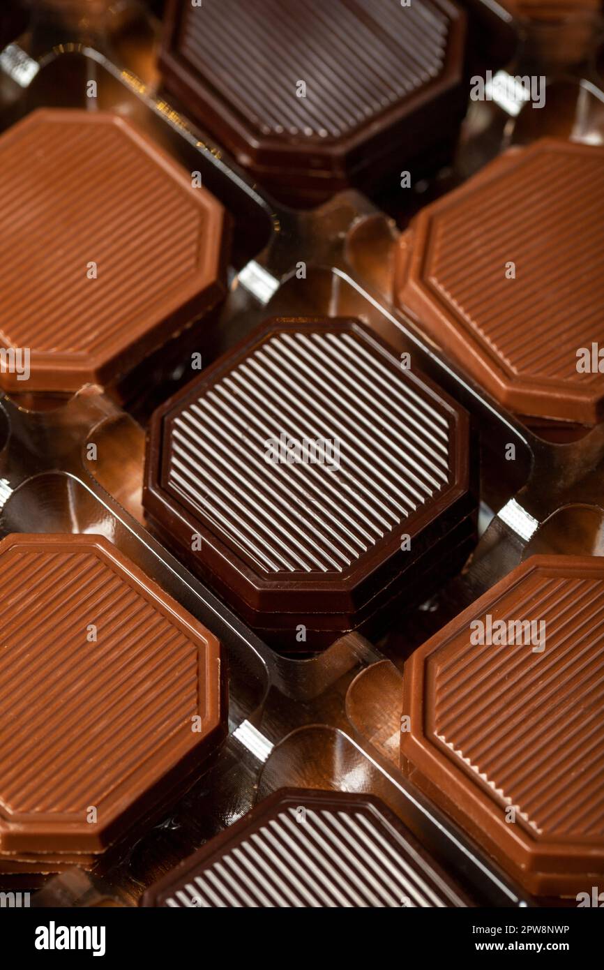 Close up of milky chocolate hi-res stock photography and images - Alamy