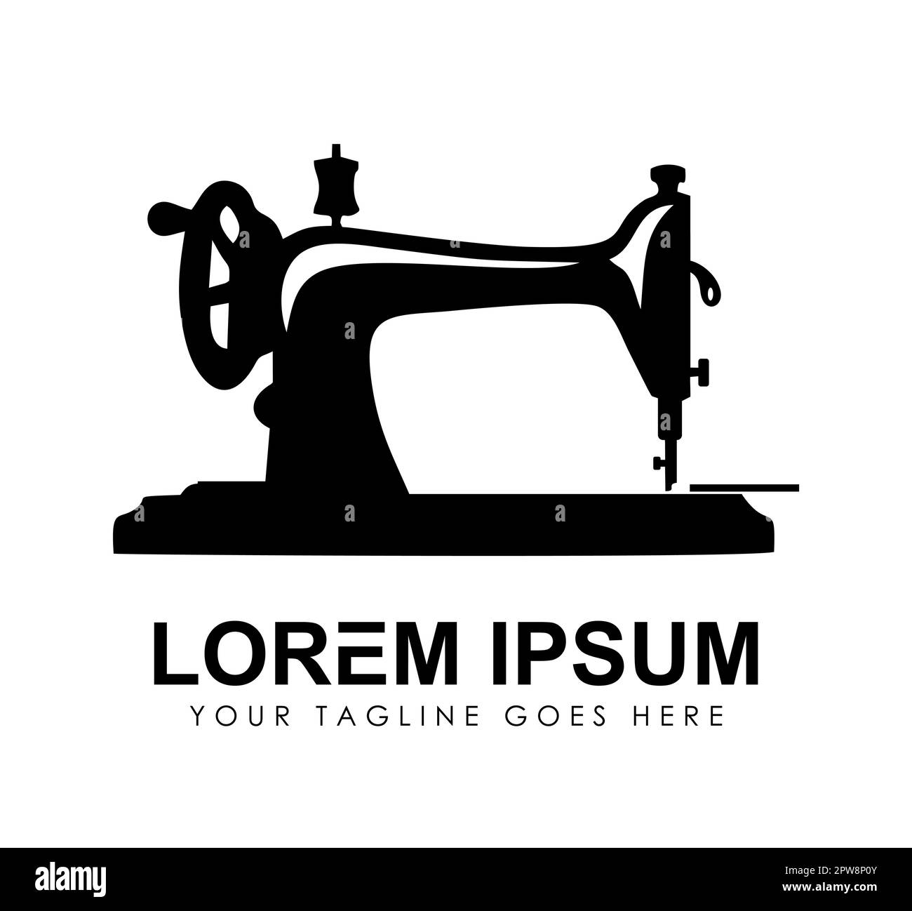 Sewing Machine Logo vector Icon Stock Vector Image & Art - Alamy