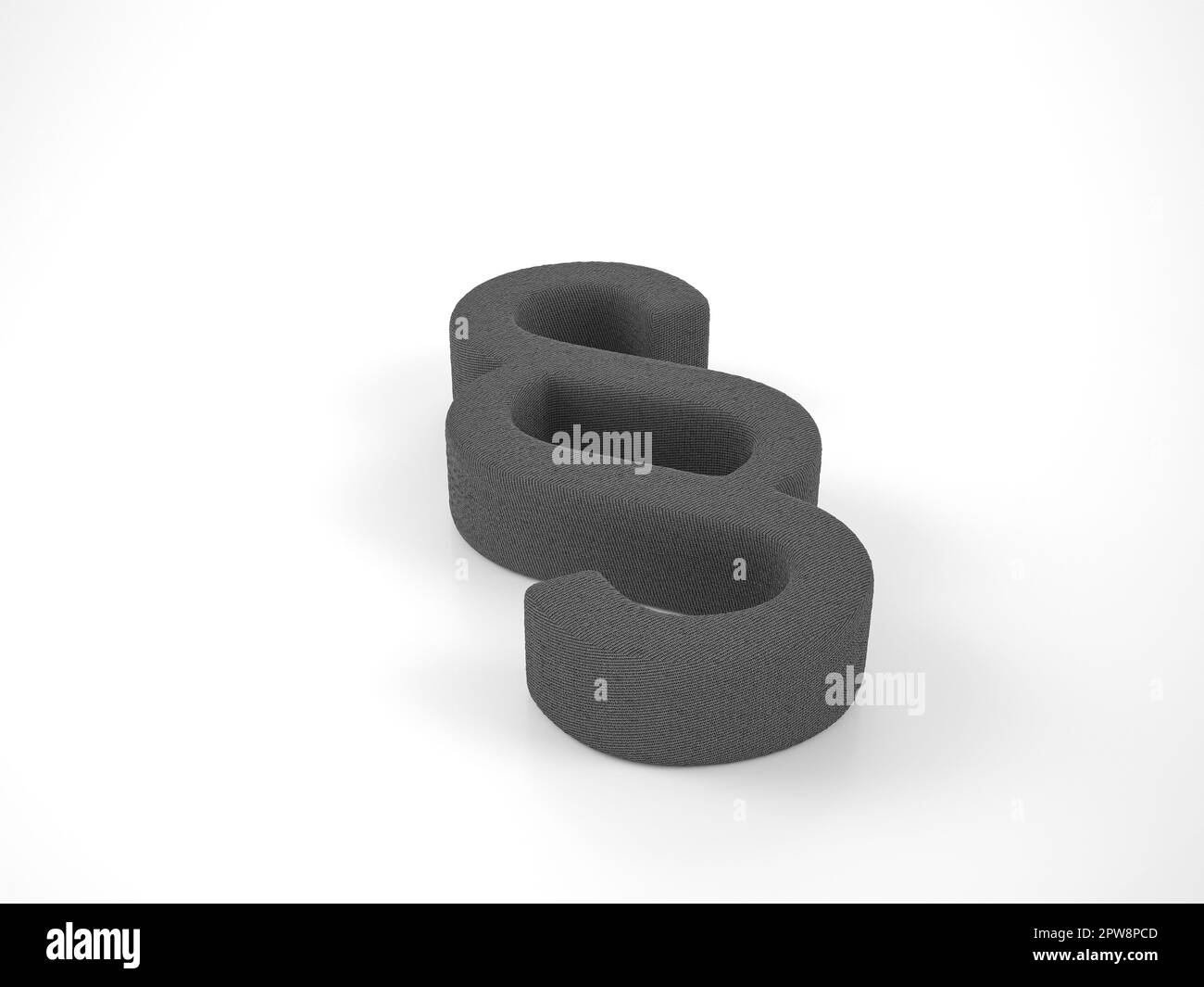 Knitted section symbol on a white background. 3d illustration Stock ...