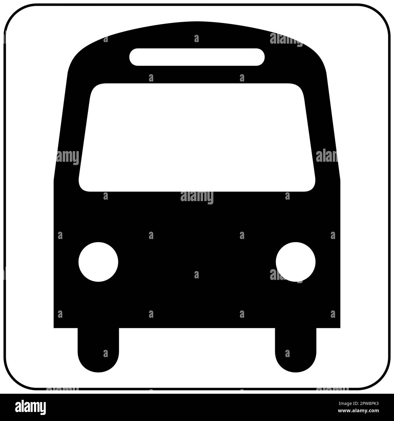 Department of Transportation bus pictogram Stock Photo - Alamy