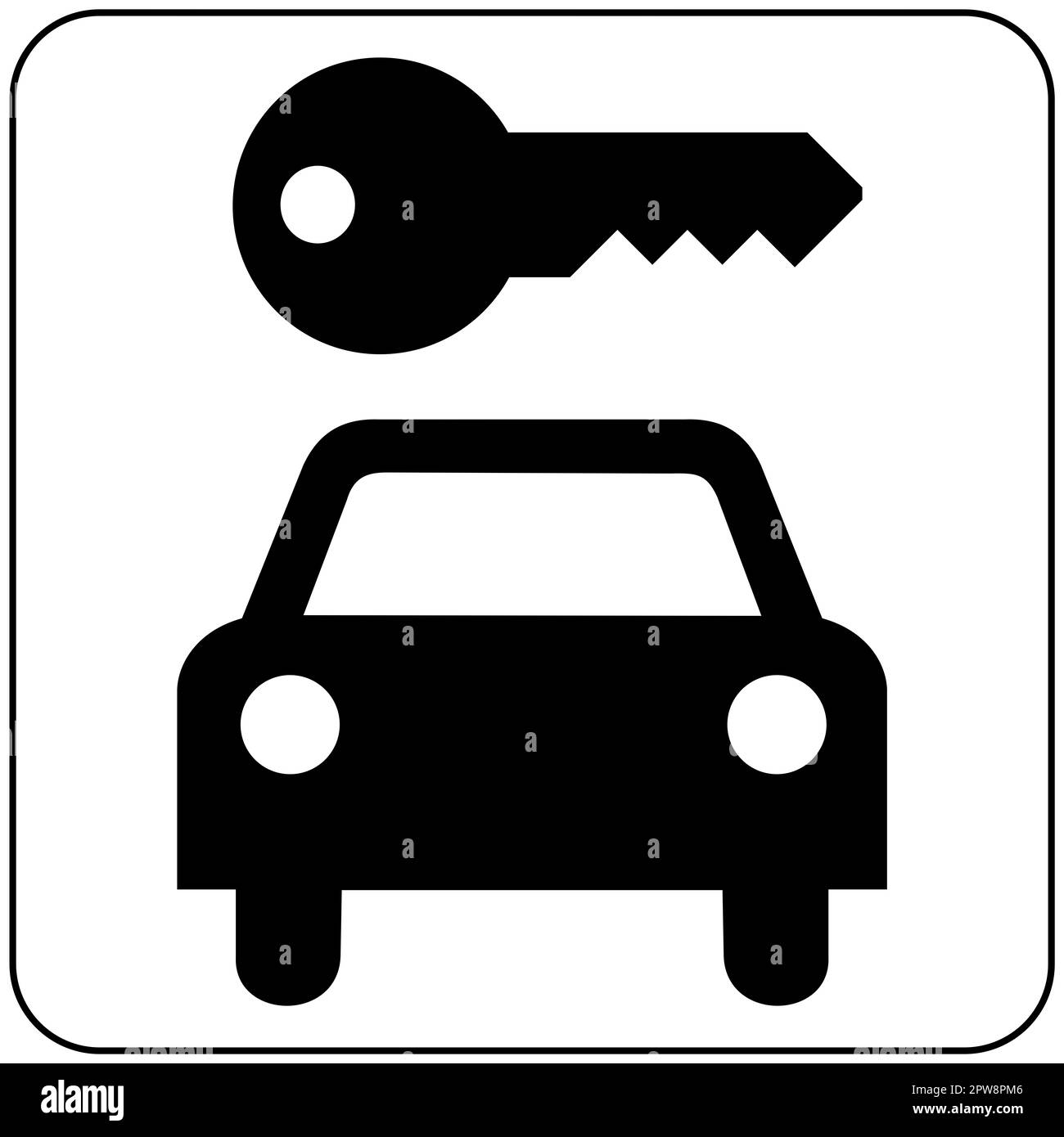 Department of Transportation car rental pictogram Stock Photo - Alamy