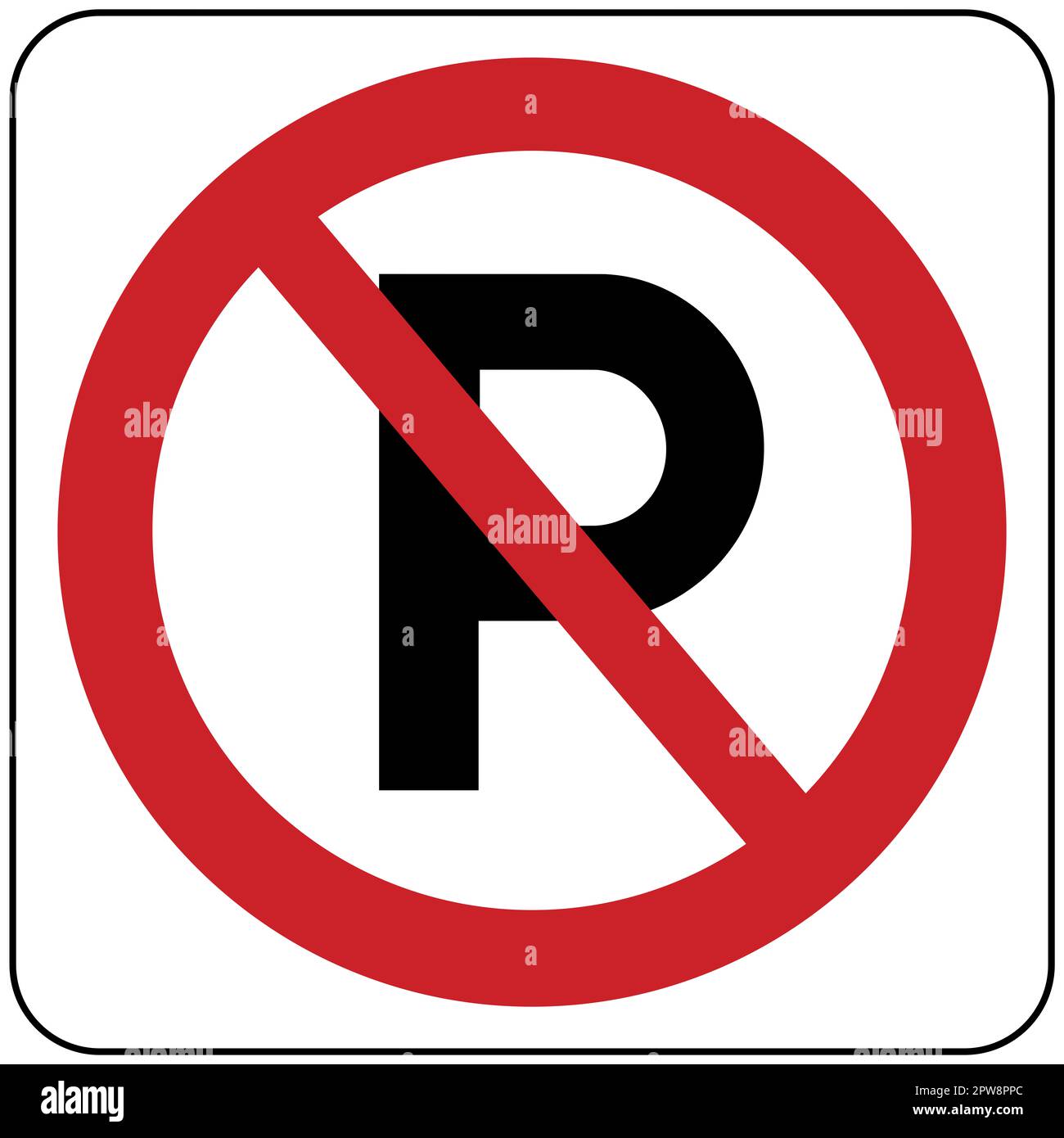 Department of Transportation no parking pictogram Stock Photo - Alamy
