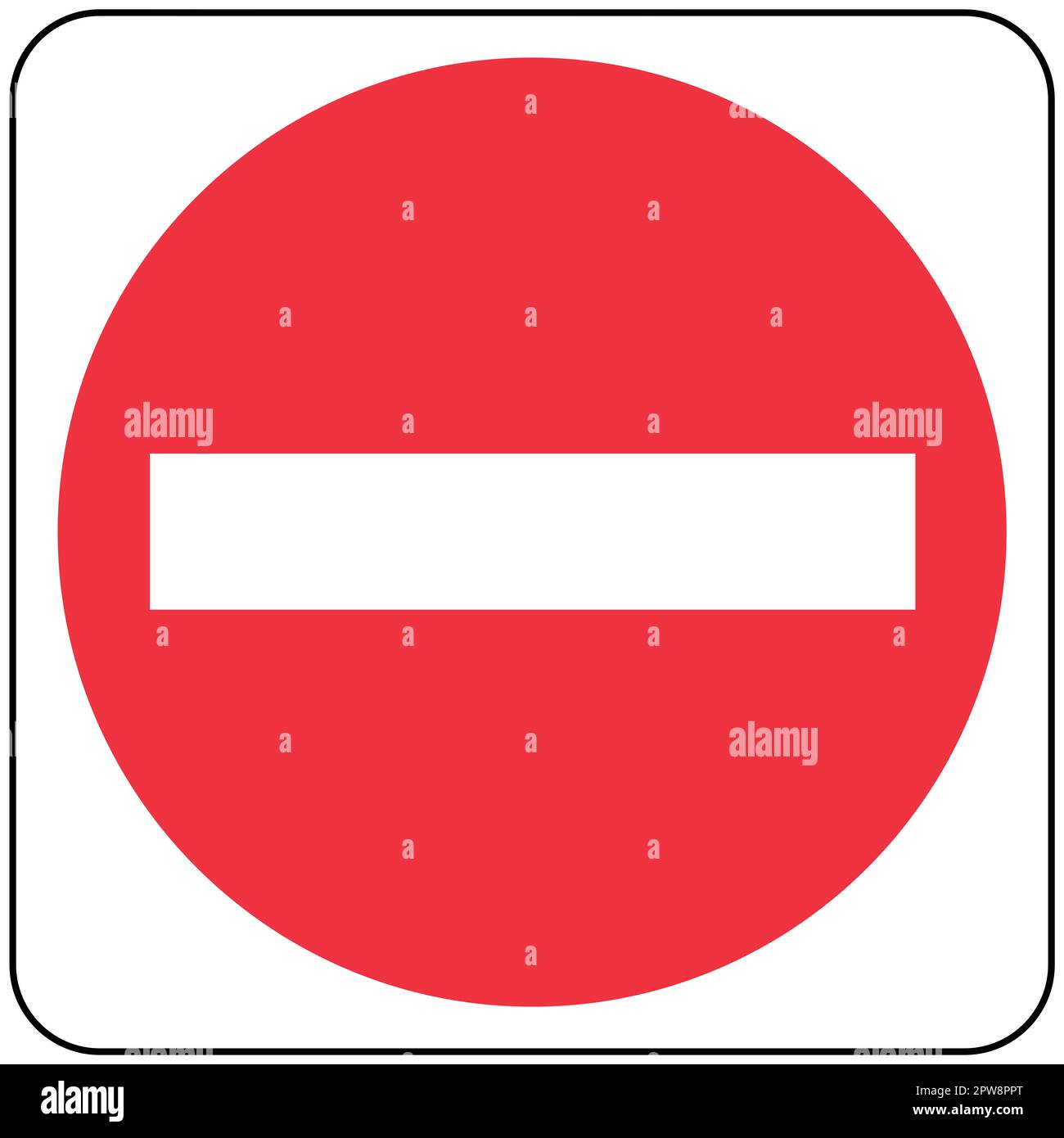 No entry pictogram Cut Out Stock Images & Pictures - Alamy