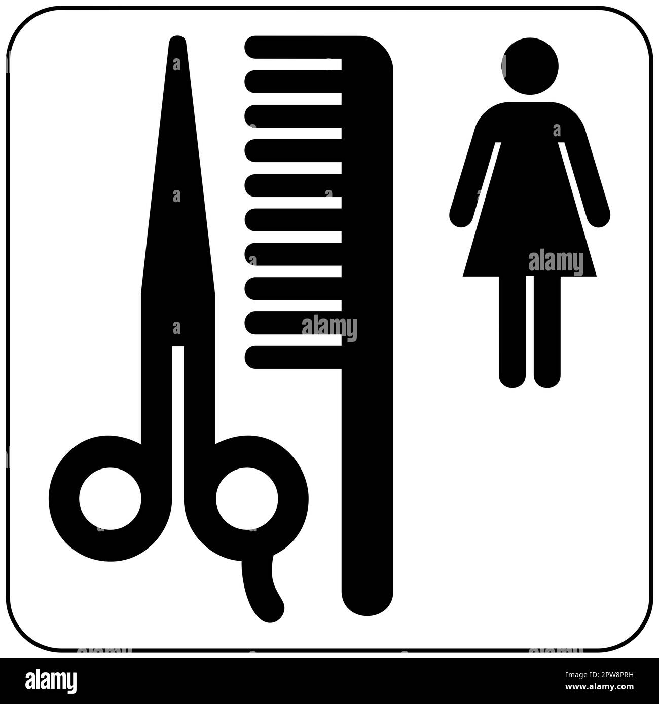 Department of Transportation beauty salon pictogram Stock Photo - Alamy