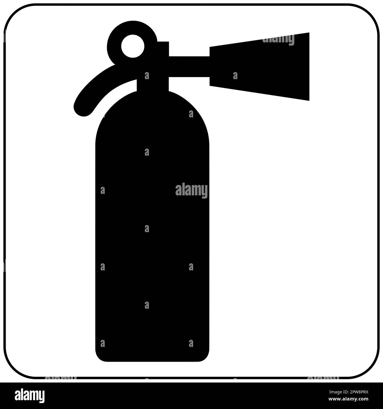 Department of Transportation fire extinguisher pictogram Stock Photo ...