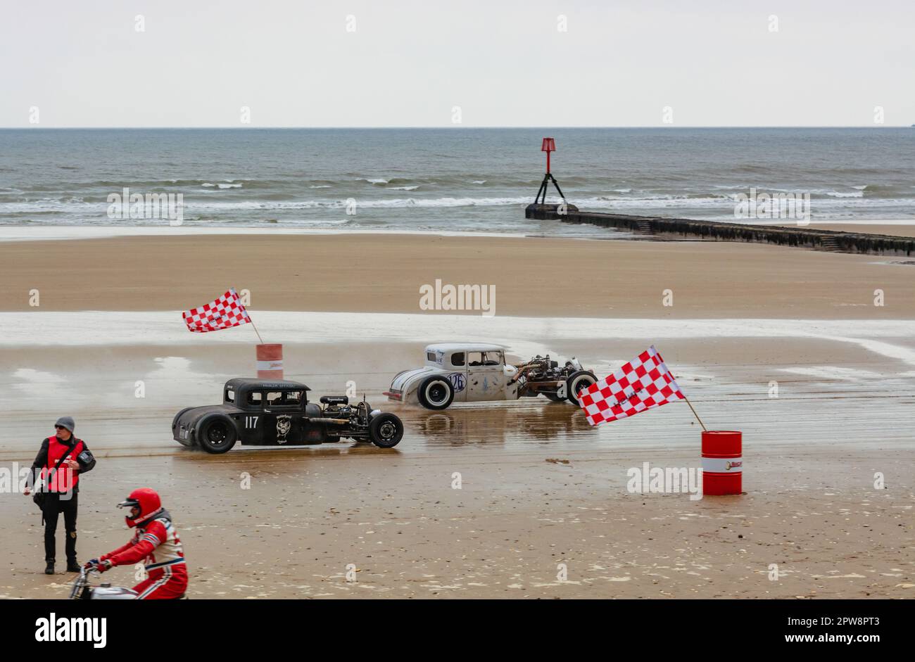 Race the Waves car racing event at Bridlington Stock Photo - Alamy