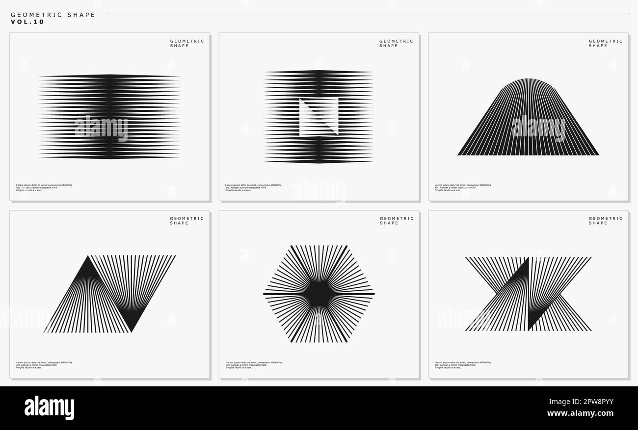 Collection of abstract blend lines logo design template. Modern linear graphic Stock Vector ...
