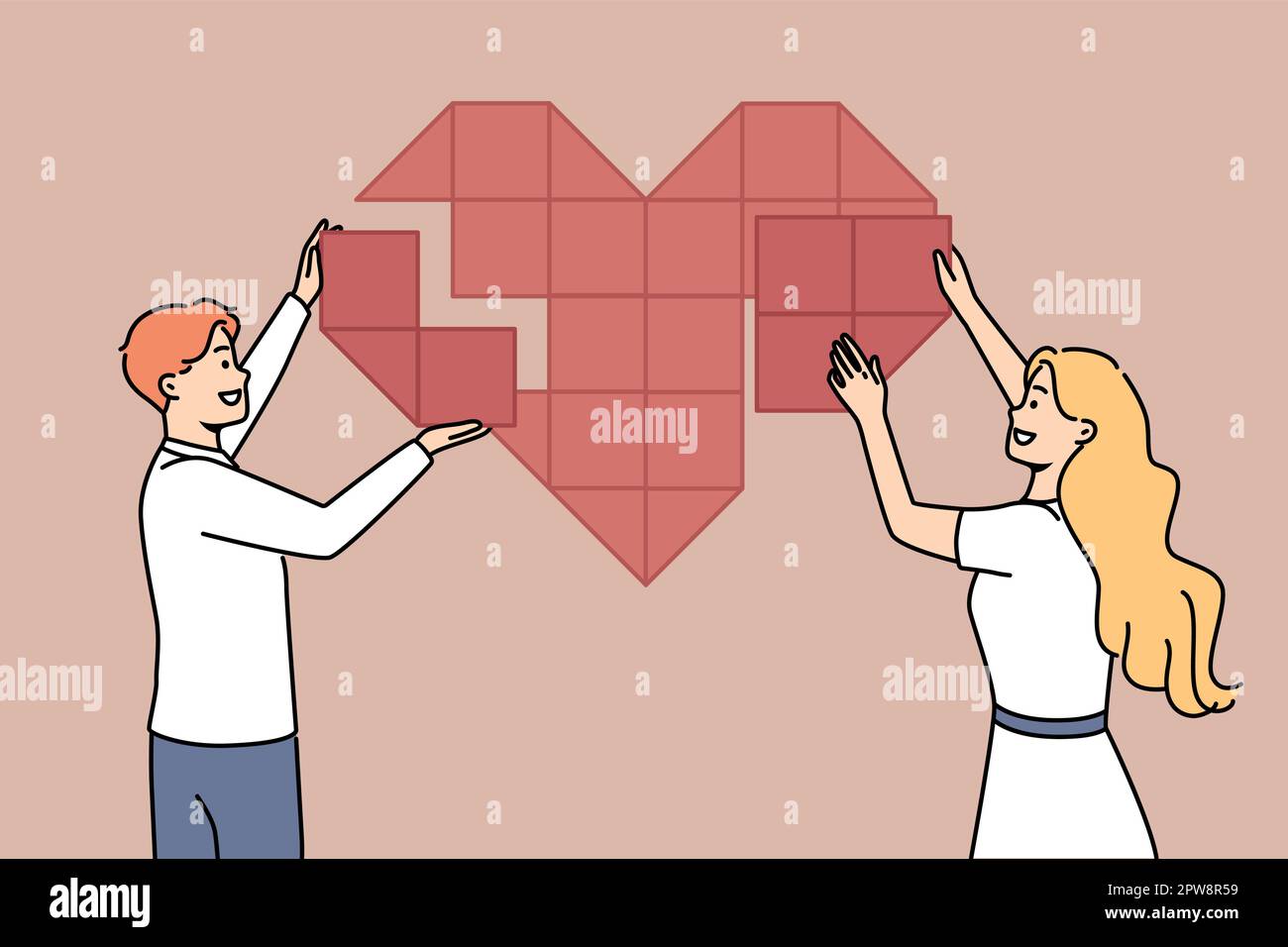 Heart man illustration Stock Vector Images - Alamy