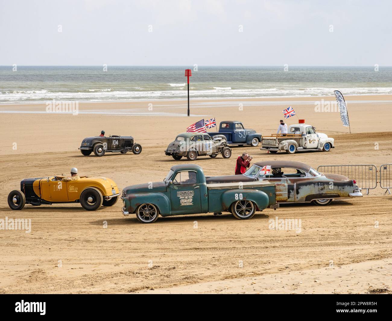 Race the Waves car racing event at Bridlington Stock Photo - Alamy