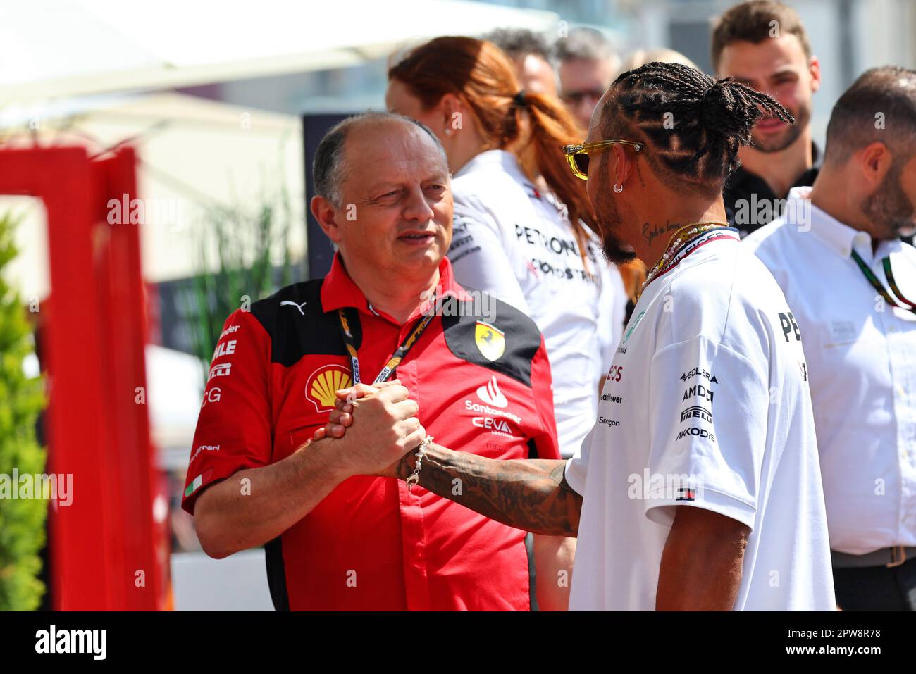 Fred vasseur lewis hamilton hi-res stock photography and images - Alamy