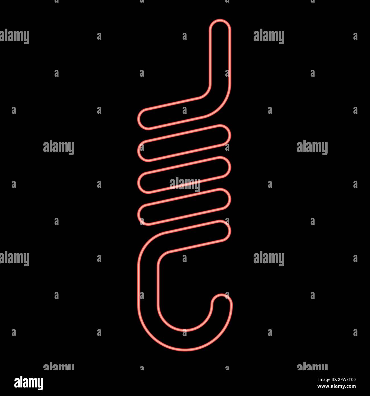 Neon spring with hook tension extension coil clutch for car suspension ...