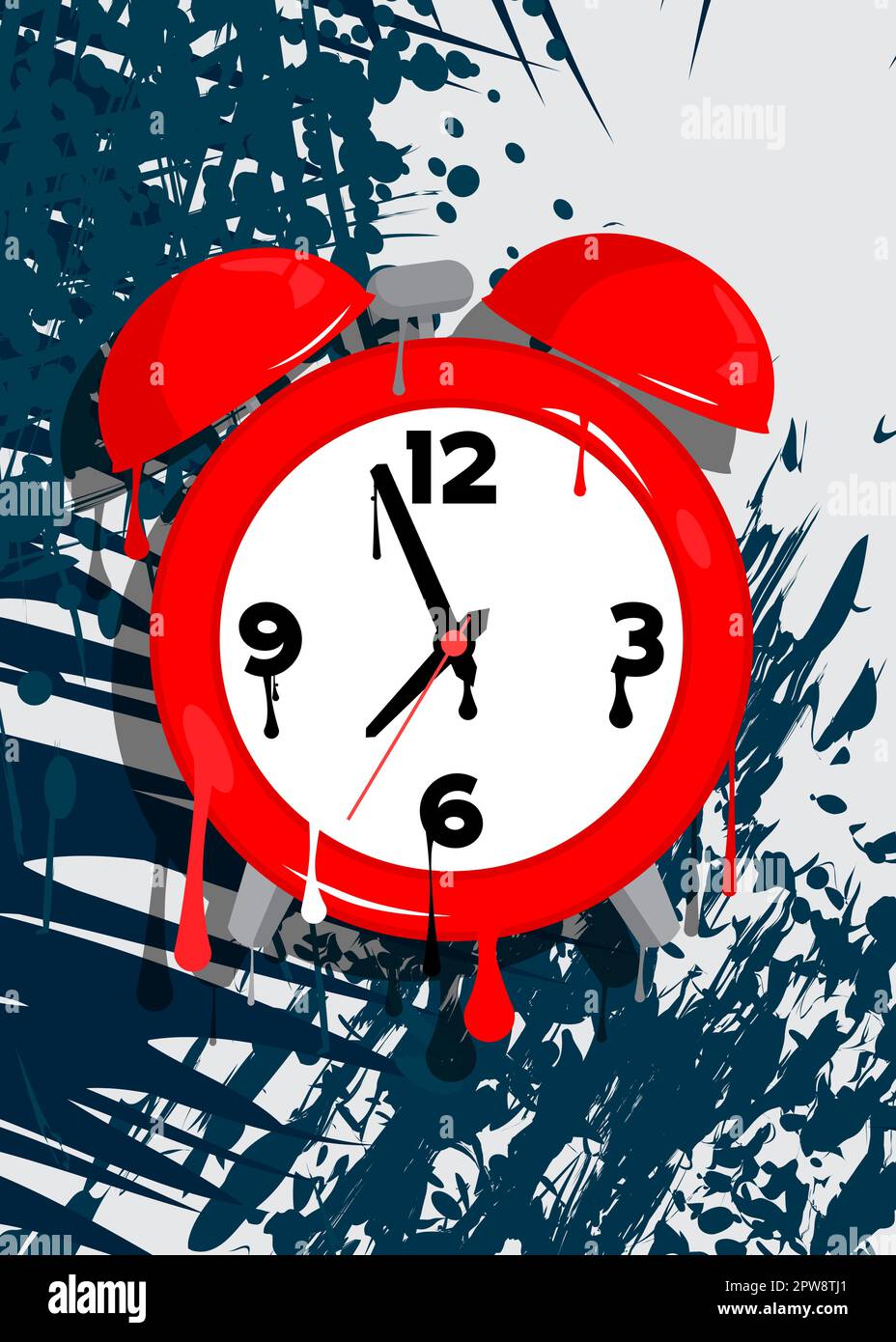 Alarm Clock Graffiti. Abstract modern street art background Stock ...