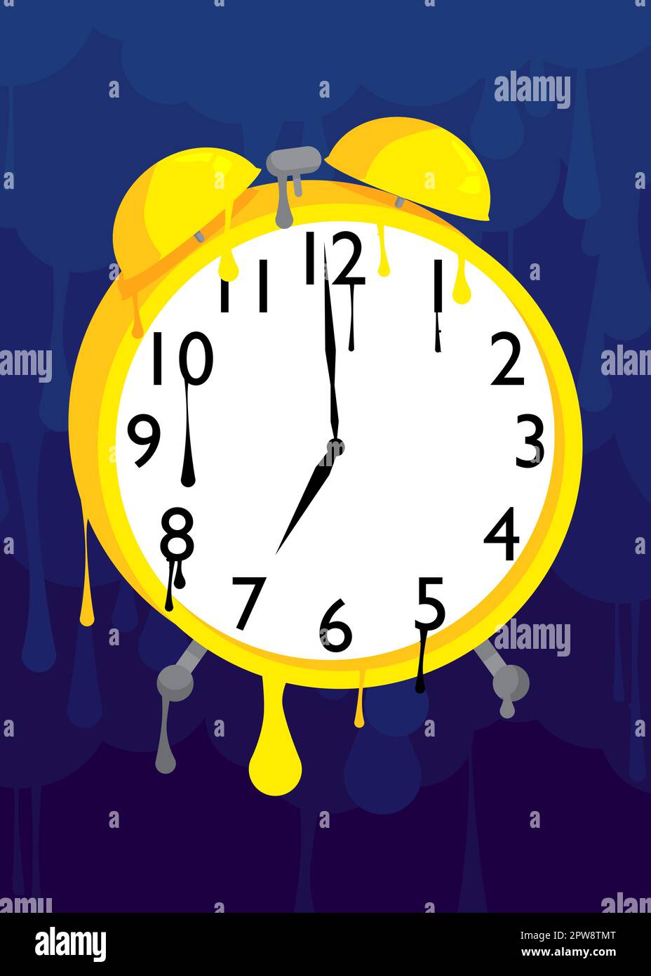 Alarm Clock Graffiti. Abstract modern street art background Stock ...