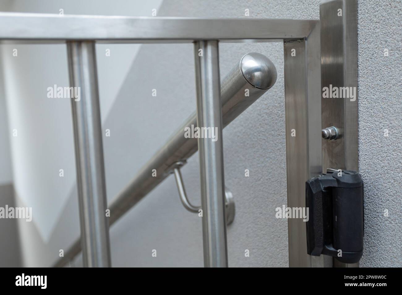 Stainless steel barrier as a safety device to prevent people from ...