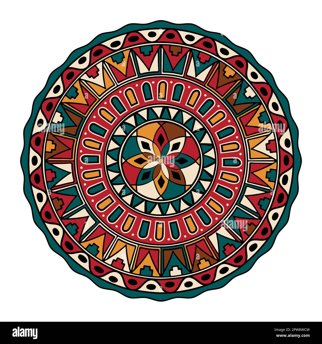 Round tribal design element 9 Stock Vector Image & Art - Alamy