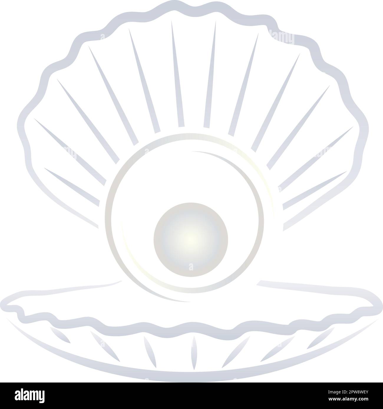 Open shell with pearls logo, shell logo, icon Stock Vector Image & Art ...
