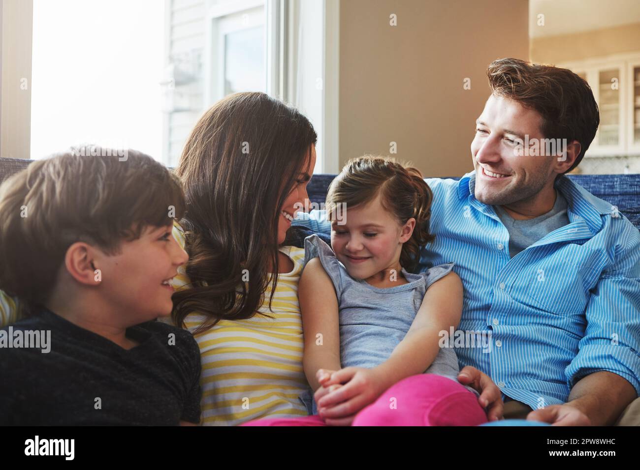 The love of family makes life beautiful. a happy family bonding ...
