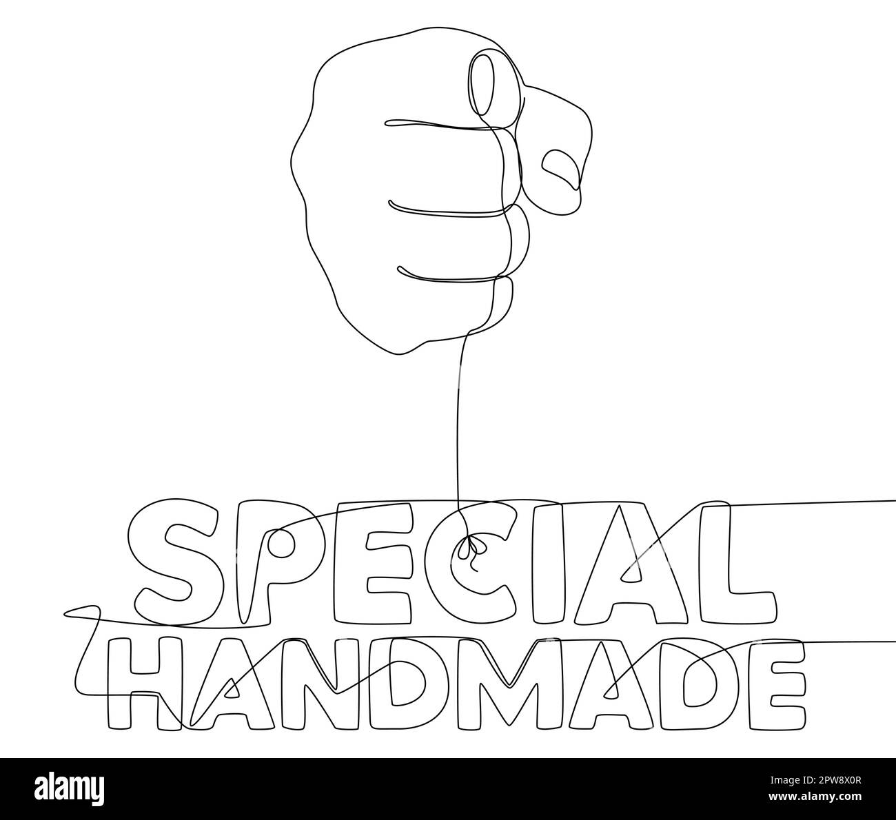 Hand crafted word Stock Vector Images - Alamy
