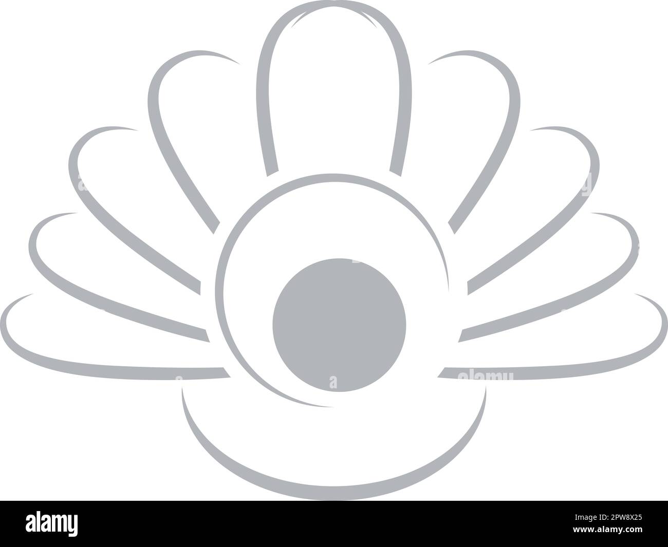 Open shell with pearls logo, shell logo, icon Stock Vector Image & Art ...