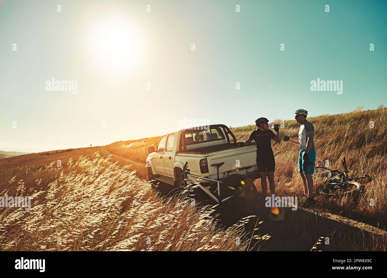 Get out there and ride a bike. a pair of adventurous mountain bikers ...