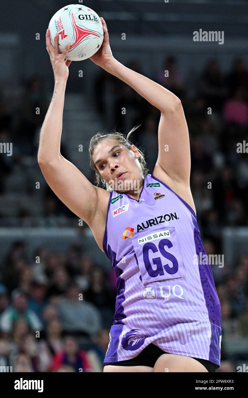 Donnell Wallam of the Firebirds catches the ball during the Super ...