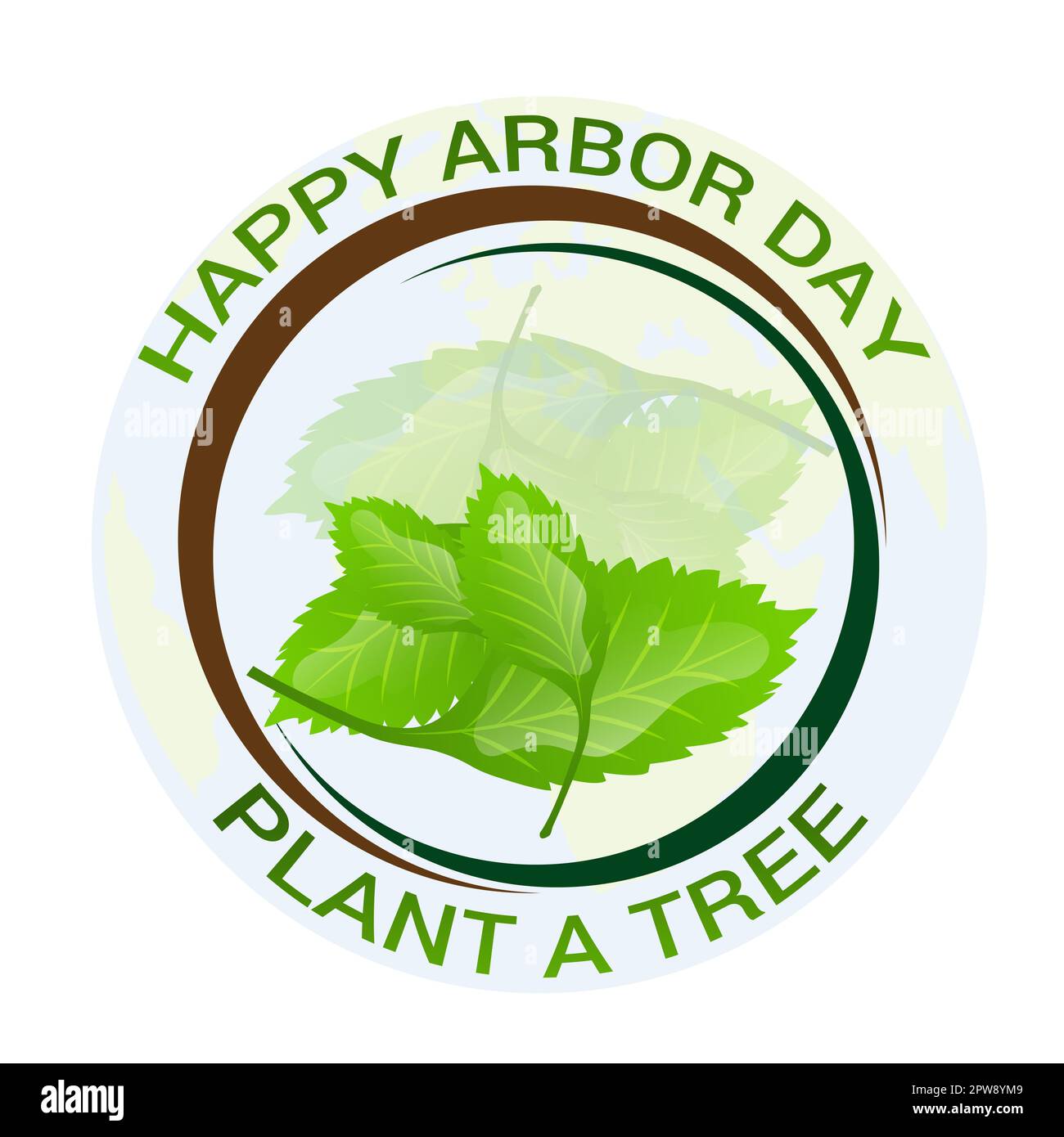 Vector illustration of a Background for Arbor Day Stock Photo - Alamy