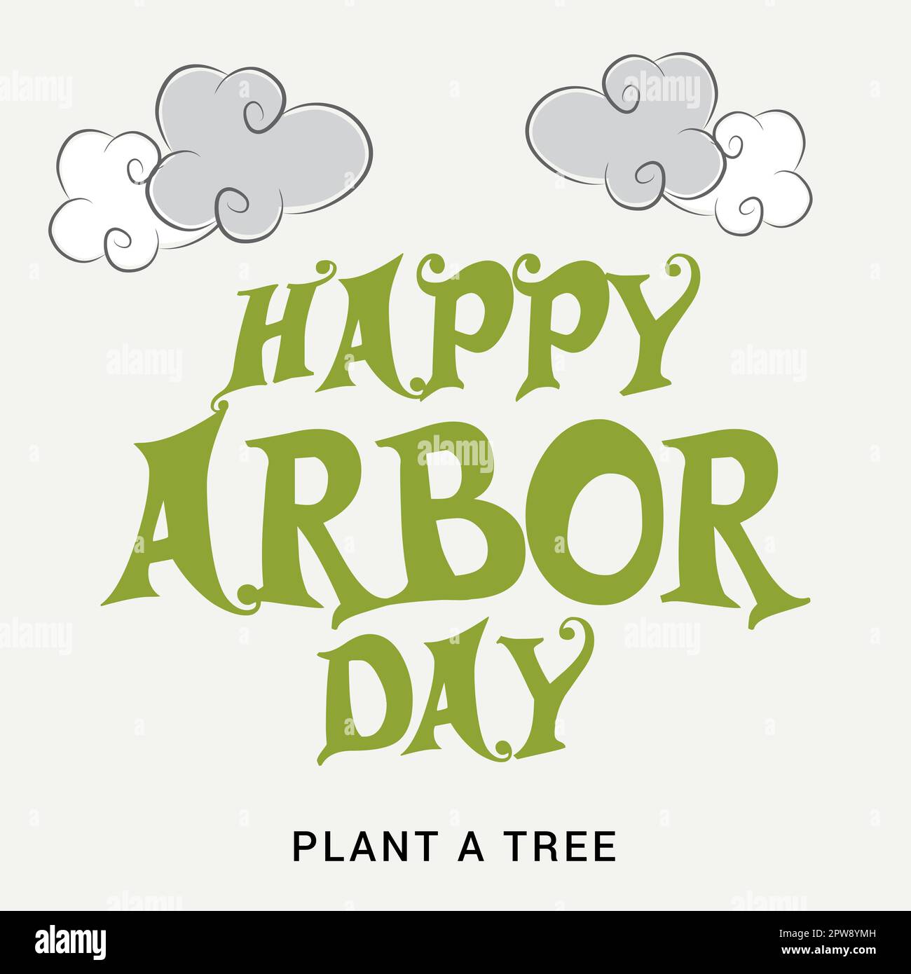 Vector illustration of a Background for Arbor Day Stock Photo - Alamy