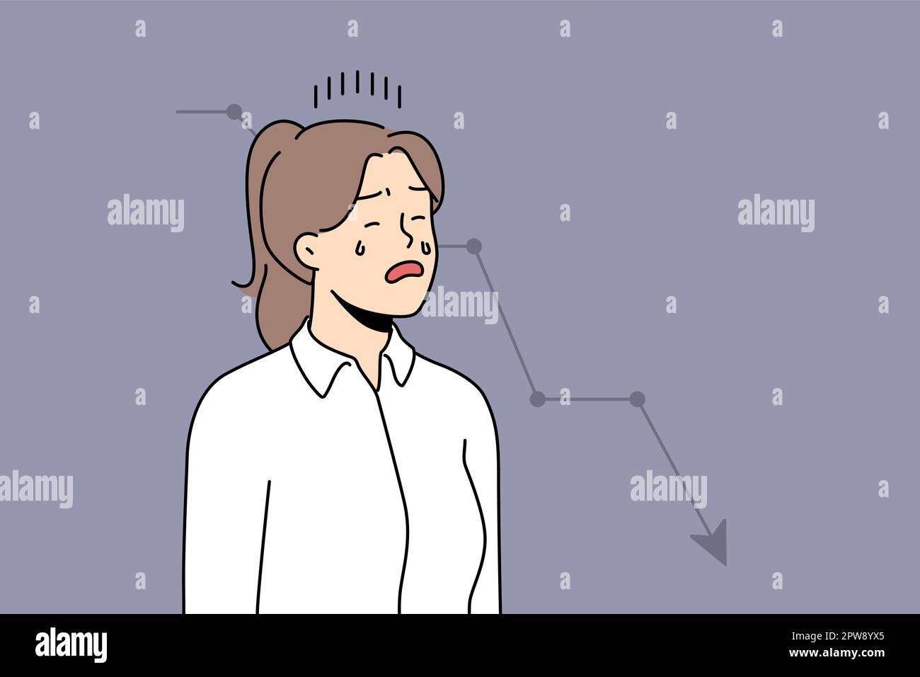 Downward female Stock Vector Images - Alamy