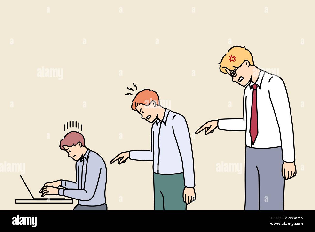 Scold boss work employee Stock Vector Images - Alamy