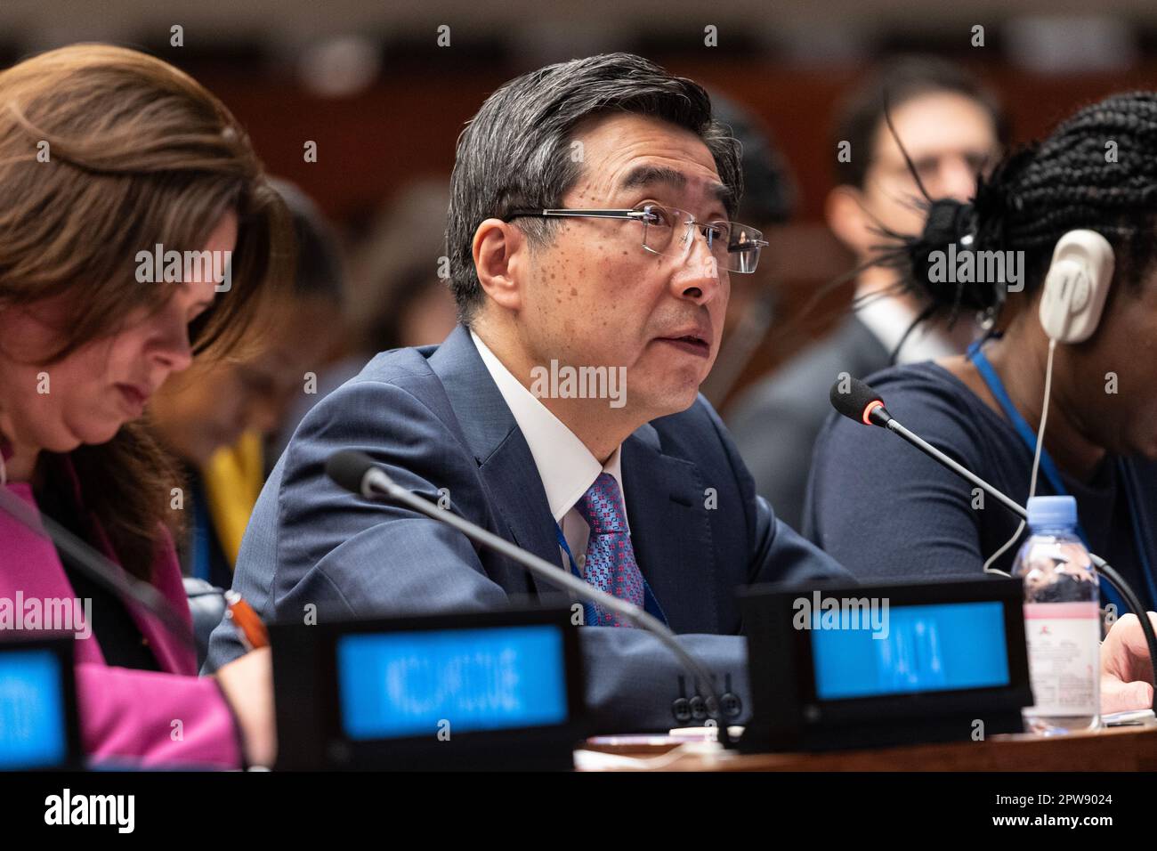 Ambassador Ishikane Kimihiro of Japan speaks during Arria-formula ...