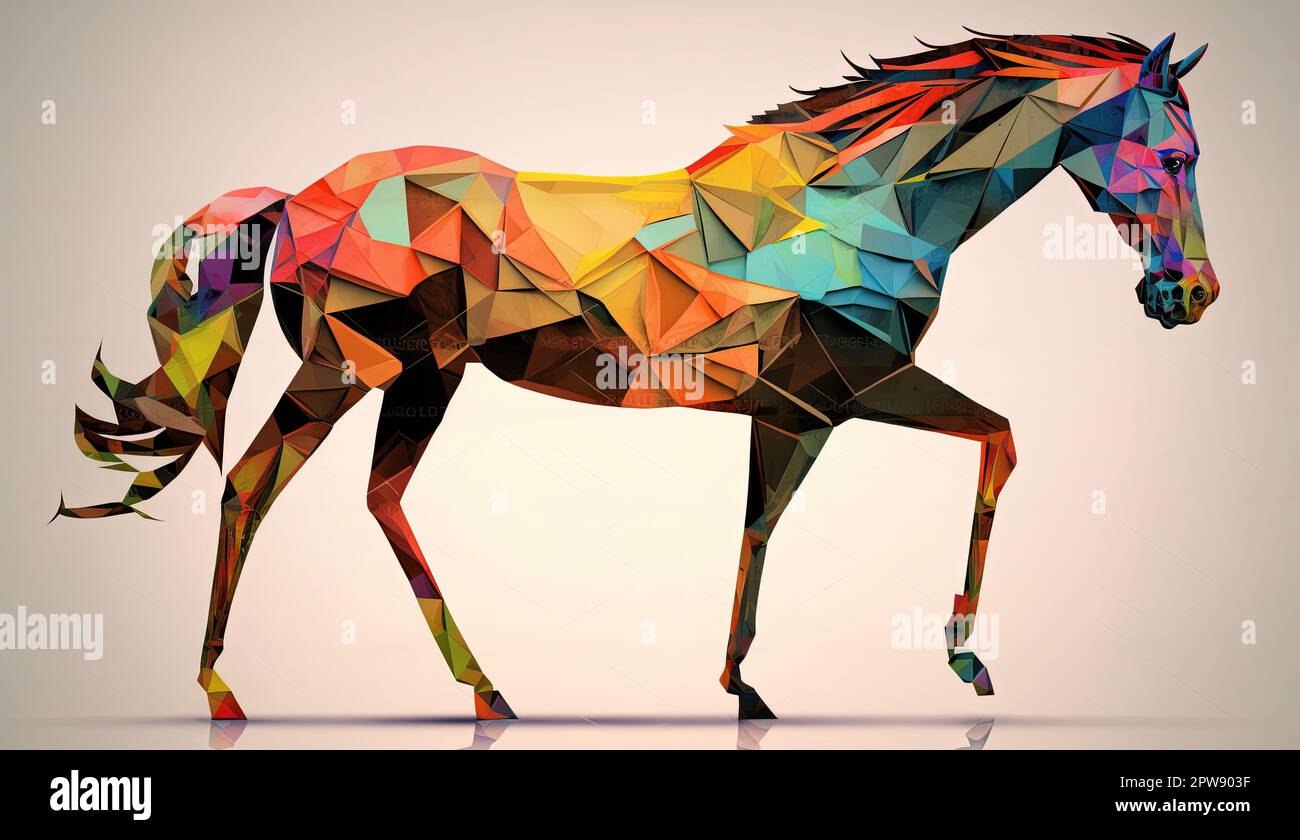 Geometric horse hi-res stock photography and images - Alamy