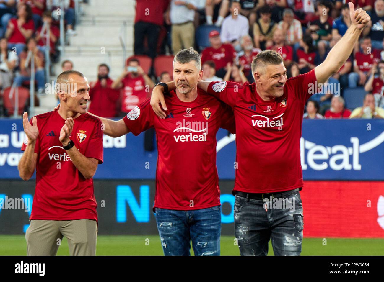 Pamplona, Spain. 28th Apr. 2023. Sports. Football/Soccer.Puñal Pablo ...