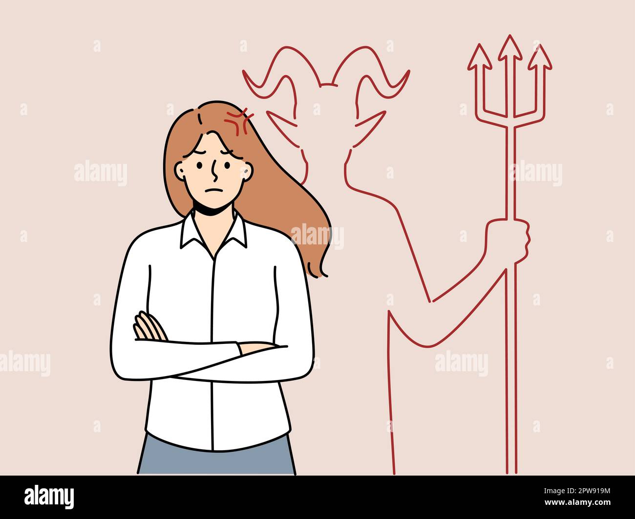 Evil woman shadow Stock Vector Images - Alamy
