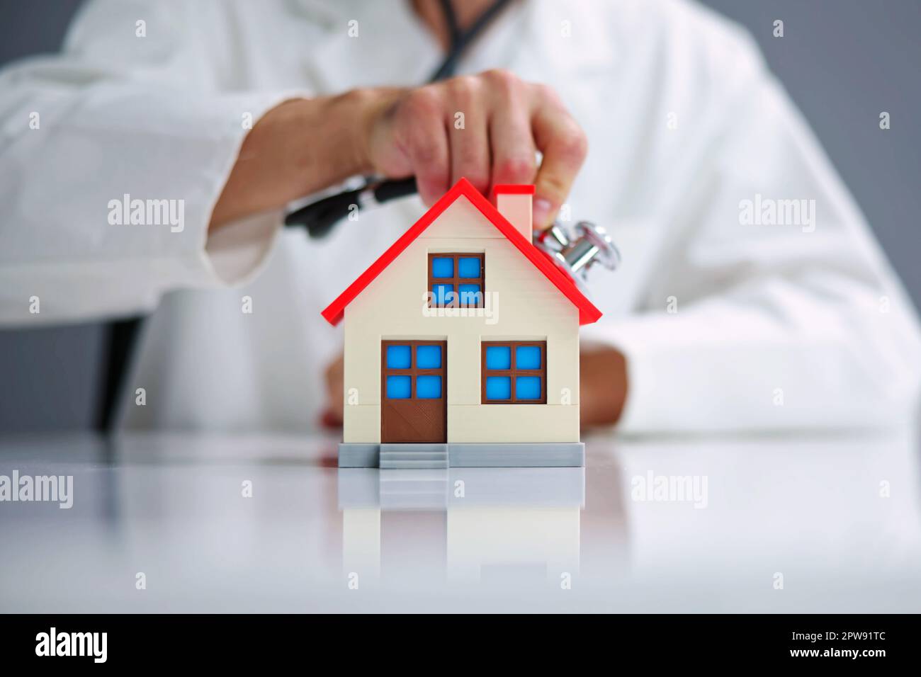 Doctor Doing Homecare Inspection. House Property Check Stock Photo - Alamy
