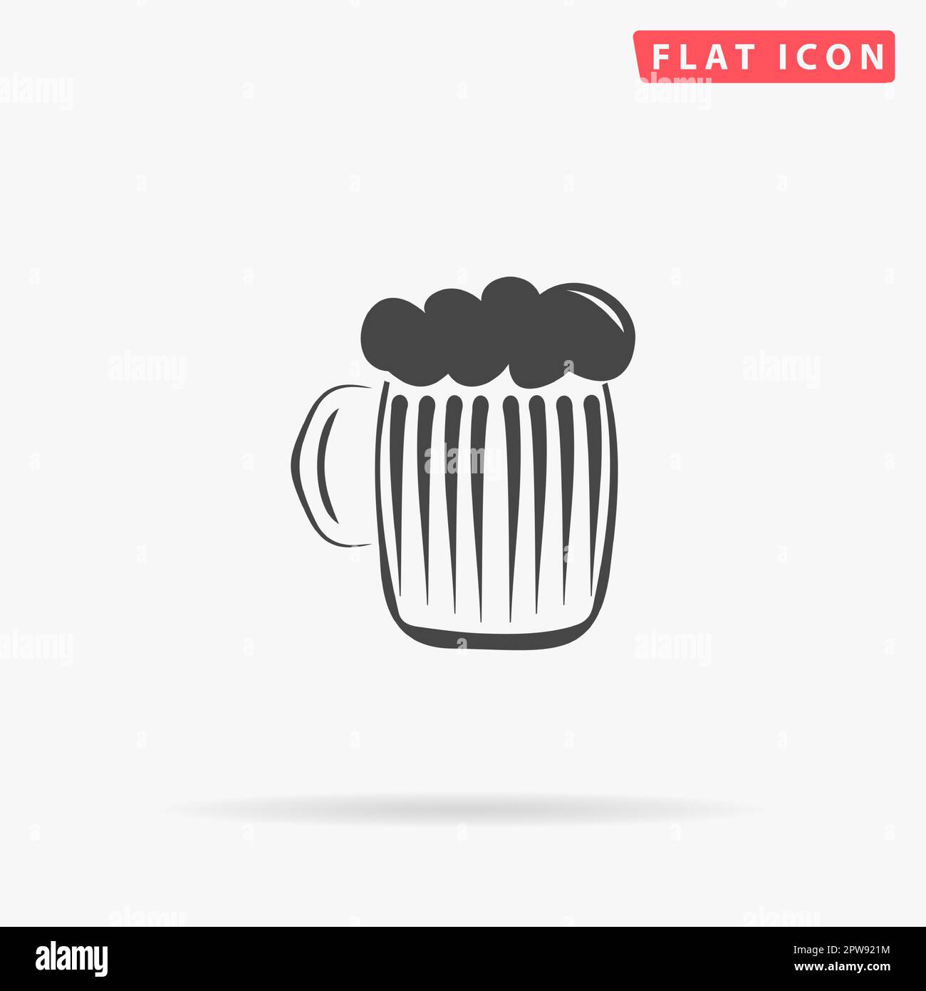Simple illustration glass beer Stock Vector Images - Alamy