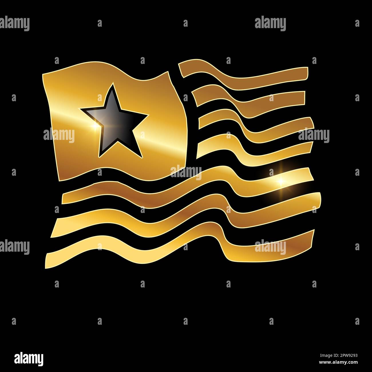 Golden Flag Logo Vector Icon Stock Vector Image & Art - Alamy