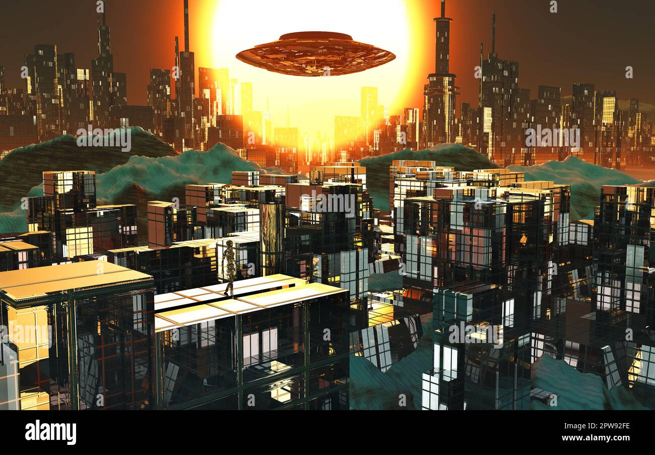 Developing futuristic city hi-res stock photography and images - Alamy