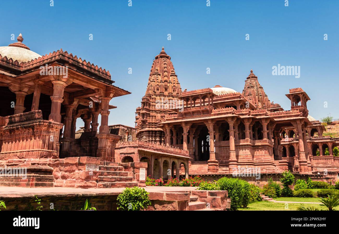 ancient temple architecture with bright blue sky at morning Stock Photo ...