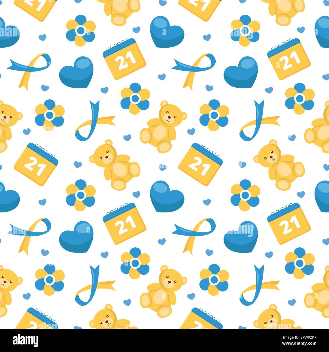 World Down Syndrome Day Seamless Pattern Design in Template Hand Drawn ...