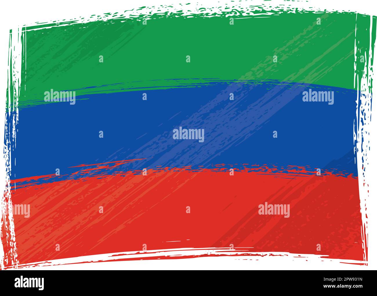 Flag of the republic of dagestan Stock Vector Images - Alamy